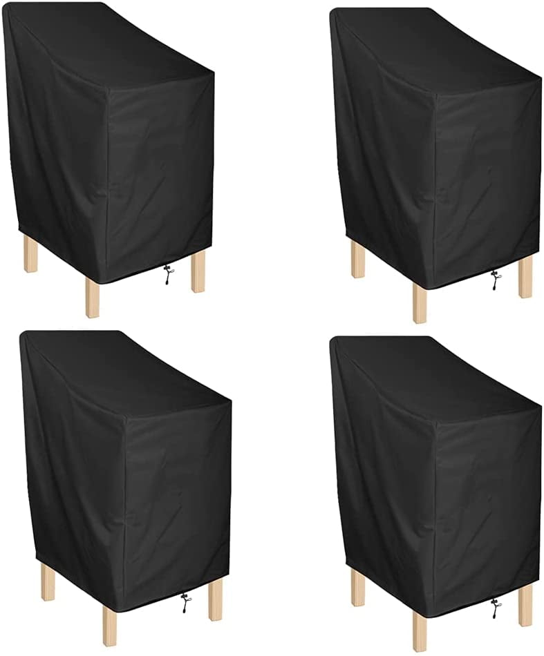 Waterproof Patio Chair Covers UV-Resistant Windproof Outdoor Barstools ...