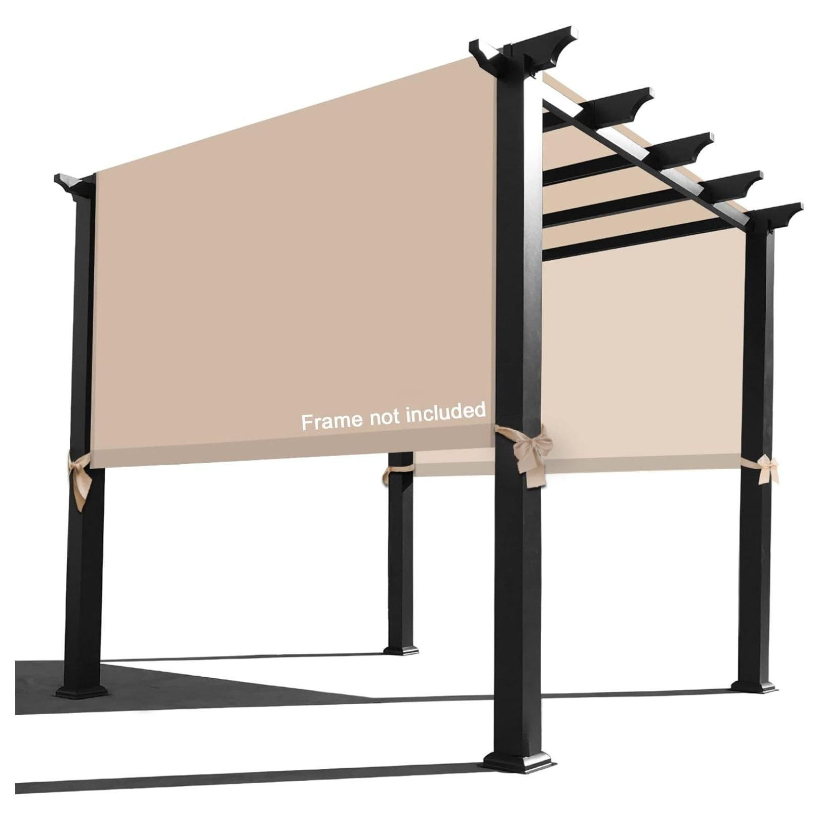 Waterproof Pergola Cover Replacement Canopy 18ft x 6.5ft Beige UV ...