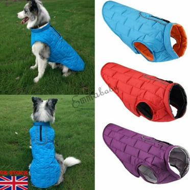 Gooby Puffer Vest Dog Jacket - Blue, Large - Ultra Thin Zip Up Wind ...