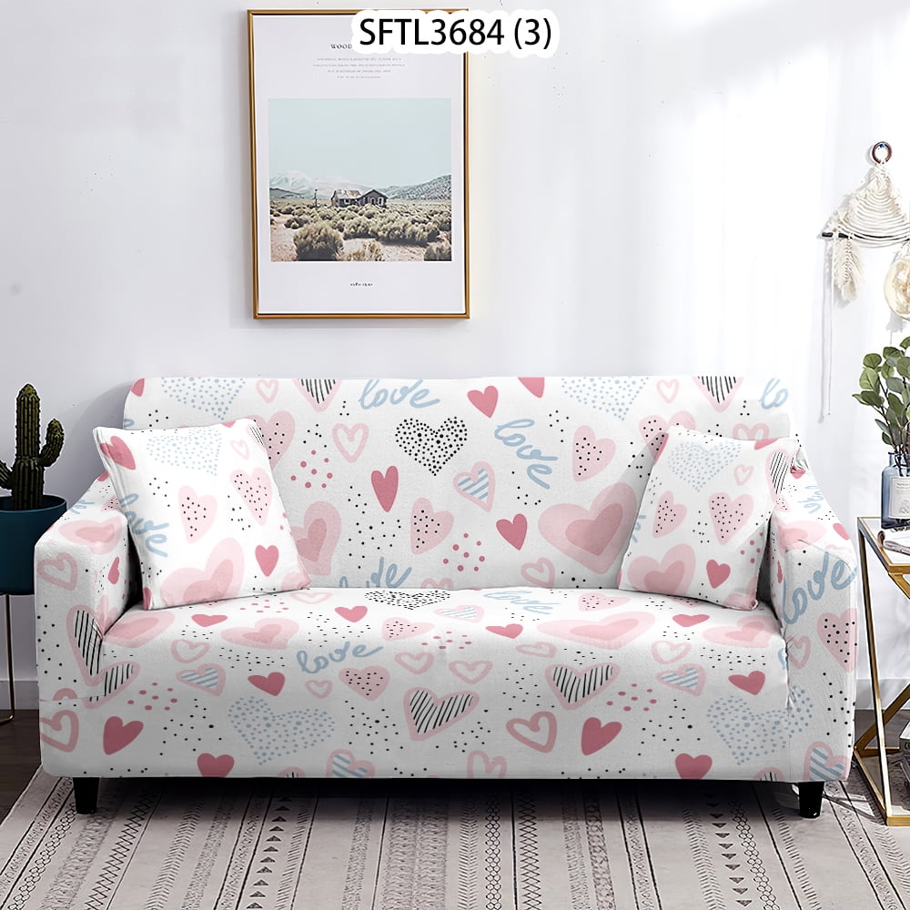 Waterproof Plant Print 1/2/3/4 Seat Cushion Sofa Seat Cover Dustproof ...
