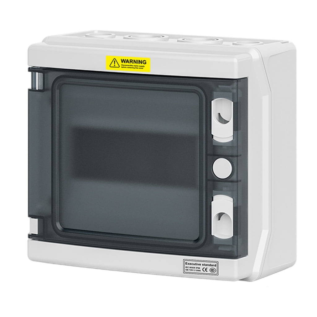 Waterproof Plastic Breakers Box 5 Circuit Capacity Clear Lid Din Rail ...