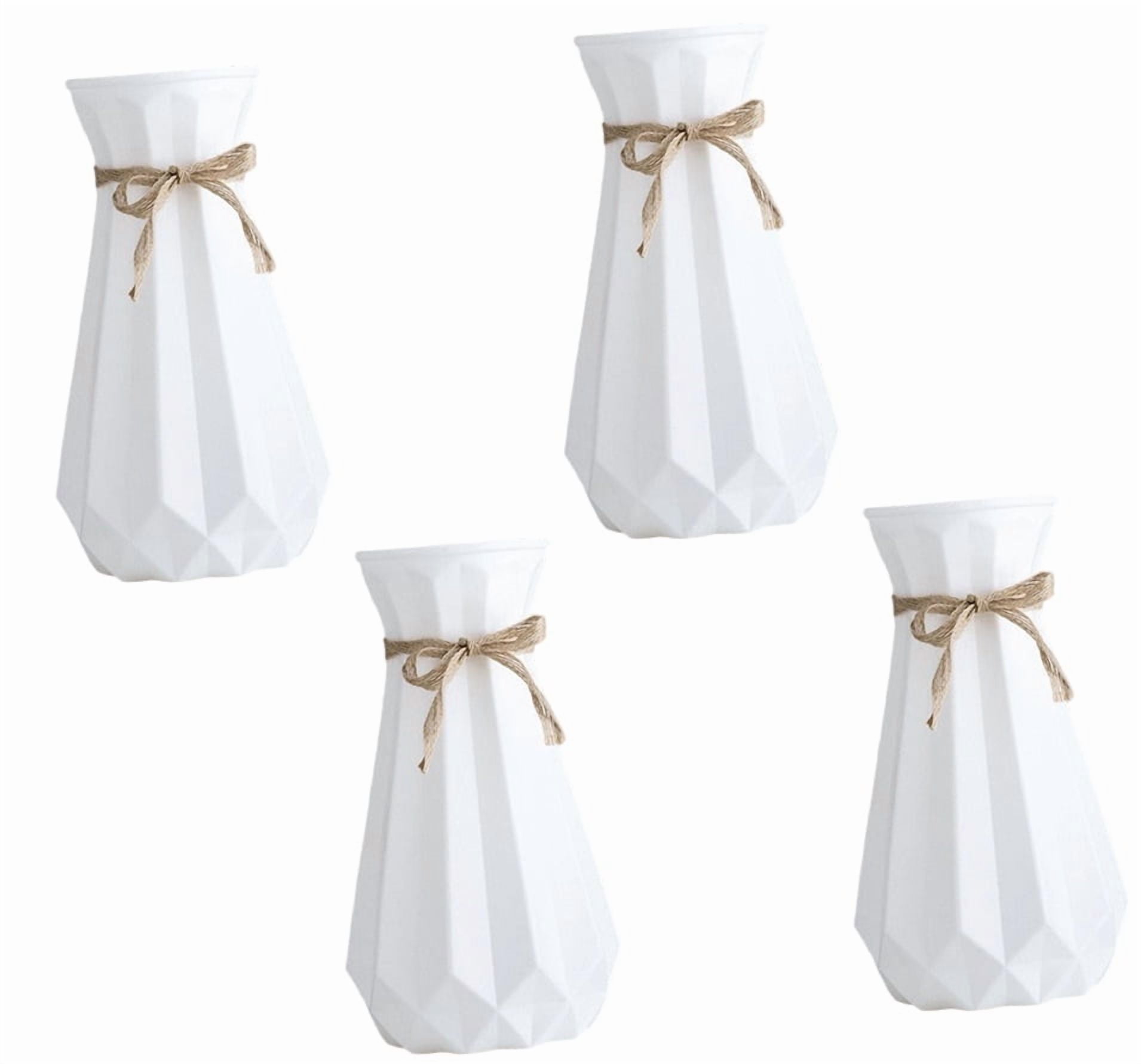 Waterproof Plastic Flower Vases Storage Bottle Holder Ceramic Look ...
