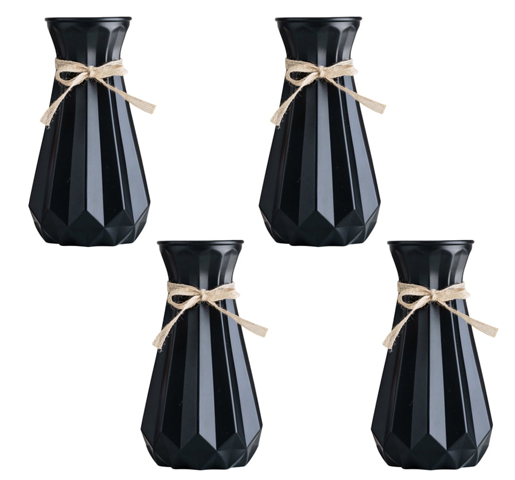 Waterproof Plastic Flower Vases Storage Bottle Holder Ceramic Look ...