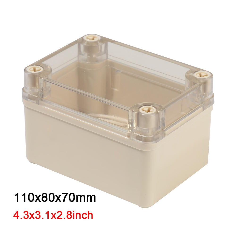 Waterproof Plastic Junction Box Transparent Cover Enclosure Electronic ...
