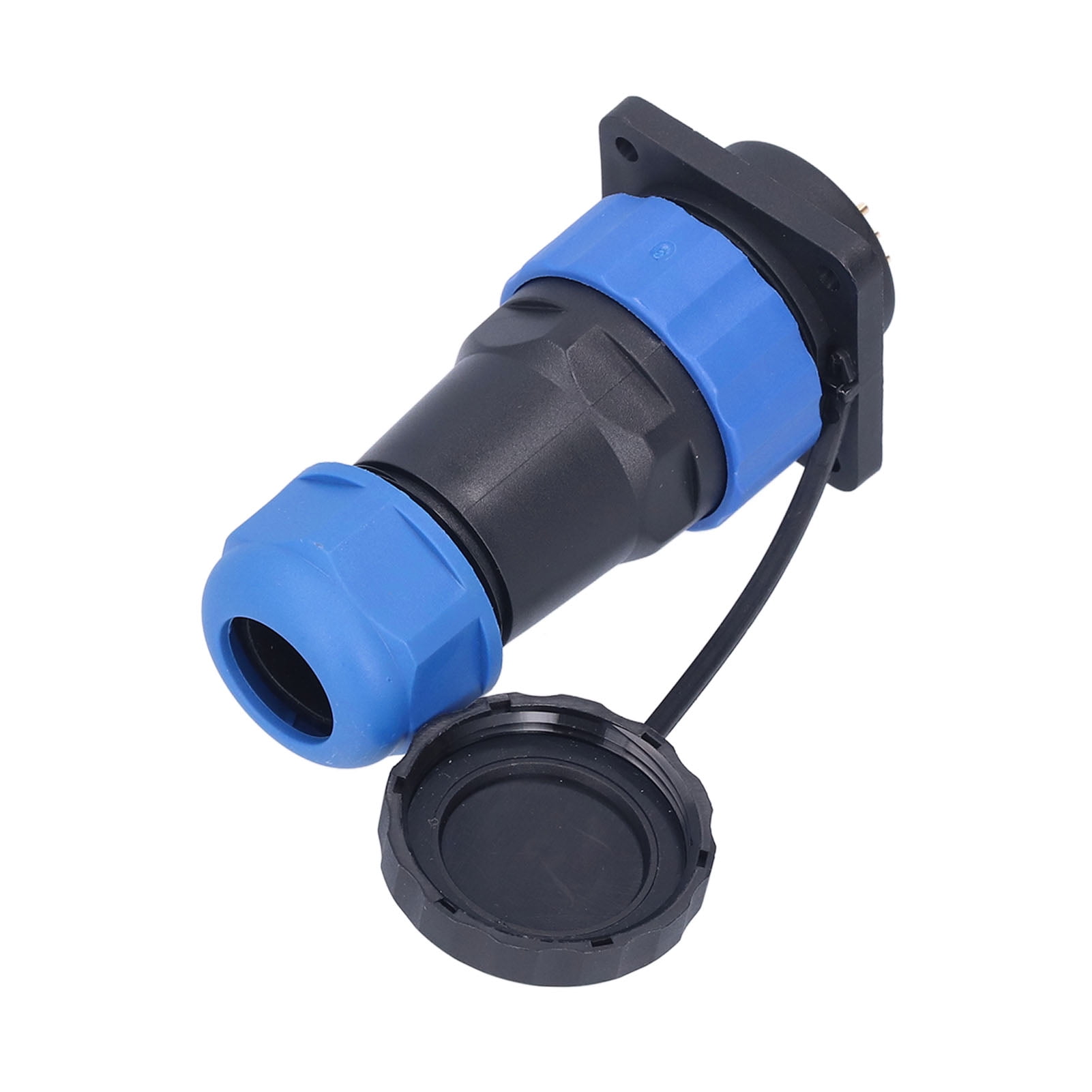 Waterproof Plug Socket Square Flange 4 Hole Aviation Power Wire ...