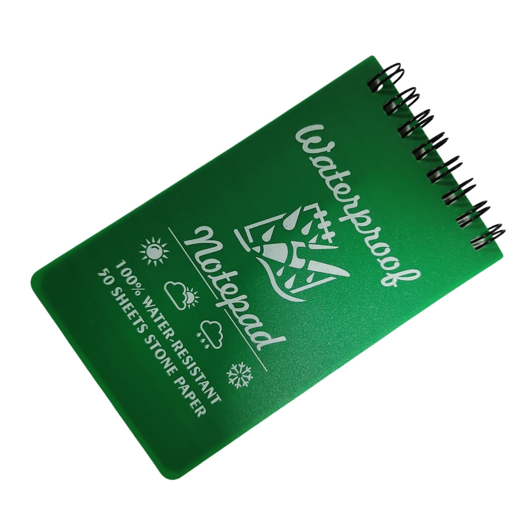 Waterproof Pocket Notebook All Weather Spirals Notepad Write in the ...