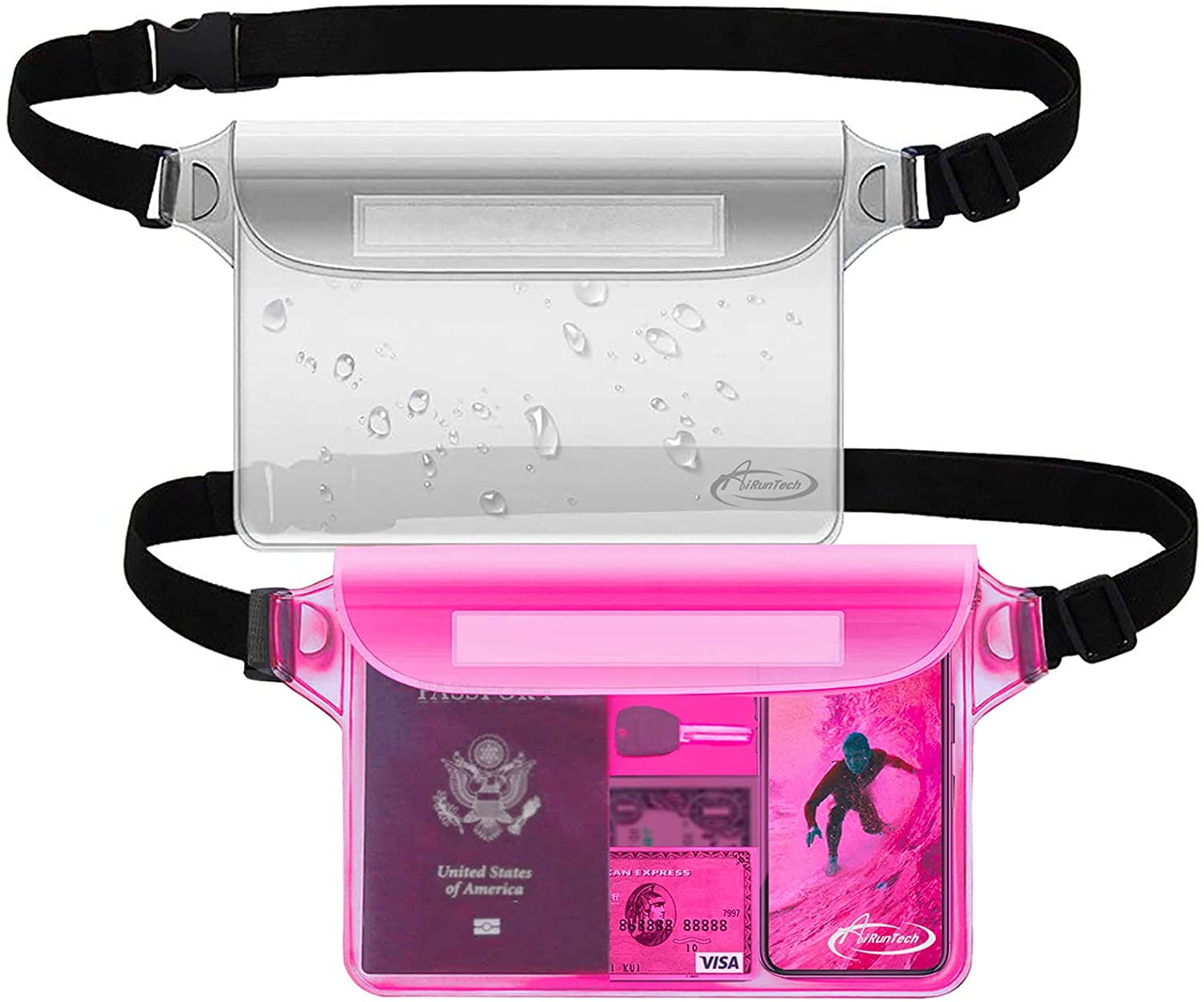 Waterproof Pouch with Waist Strap (2 Pack) | Beach Accessories Best Way ...
