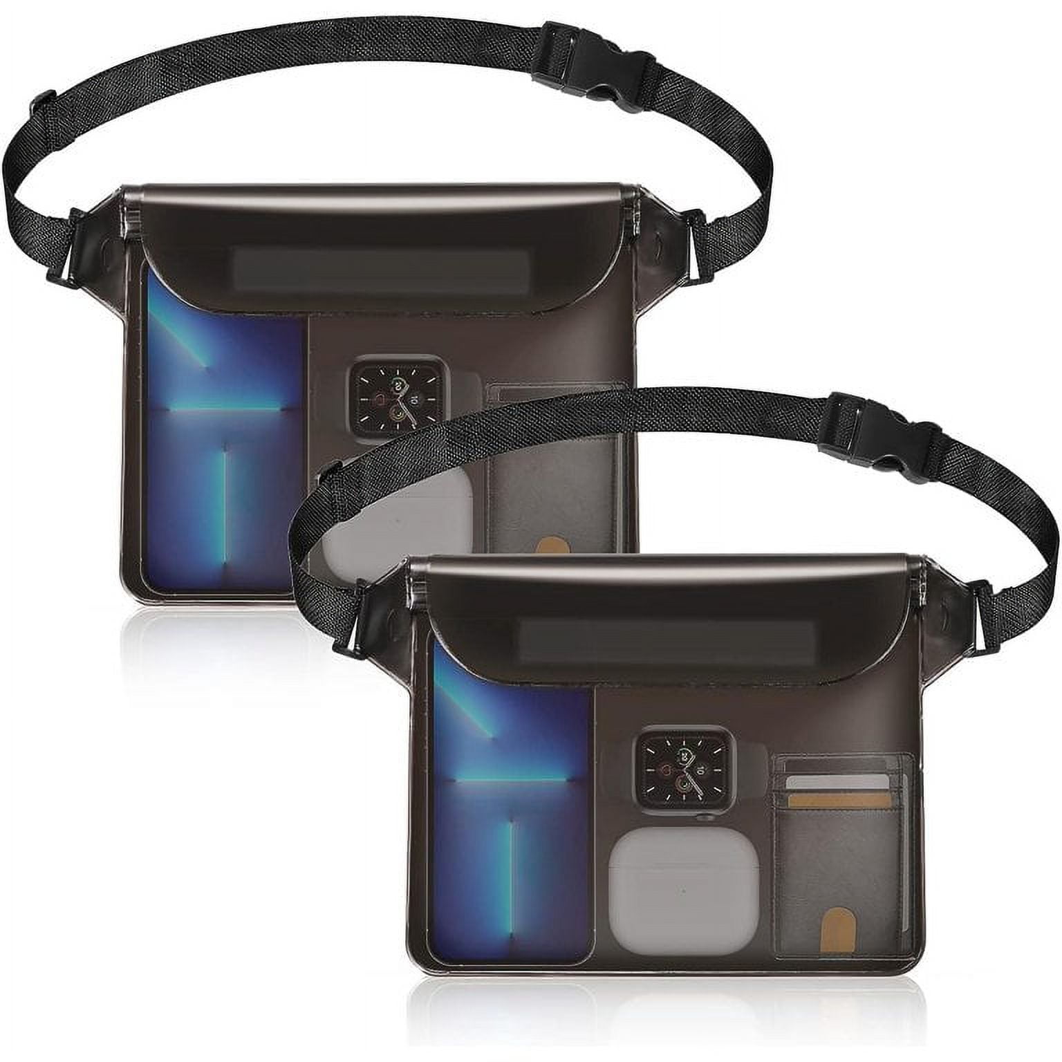 Cincofelia Waterproof Adjustable Waist Strap Dry Bags, Black, 2 Pack - Walmart.com