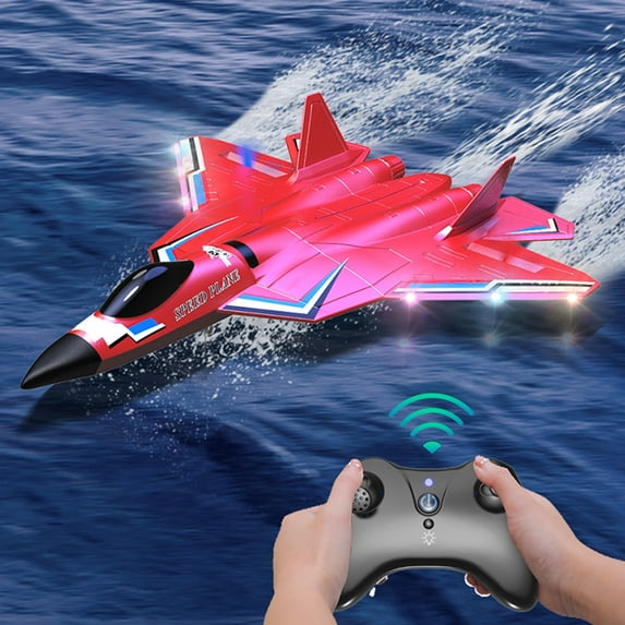 Waterproof RC Drone Plane, Foam Glider Water Takeoff Aircraft with LED ...