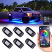 Car Neon Light Kit, iMountek 8 Pods RGB LED Rock Lights with Double ...
