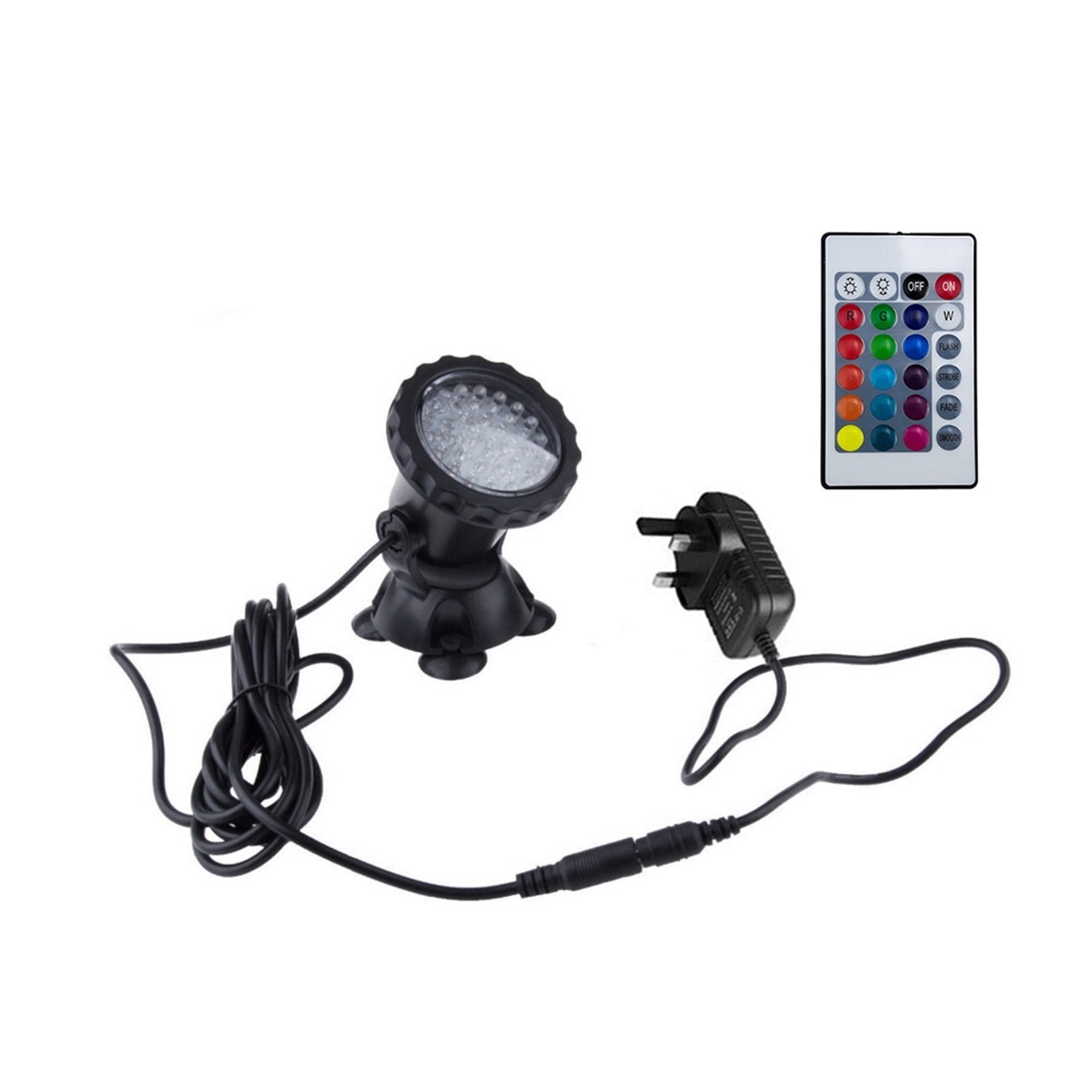 Waterproof RGB LED Underwater Lights Lamp 36 LED Underwater Spot Light ...