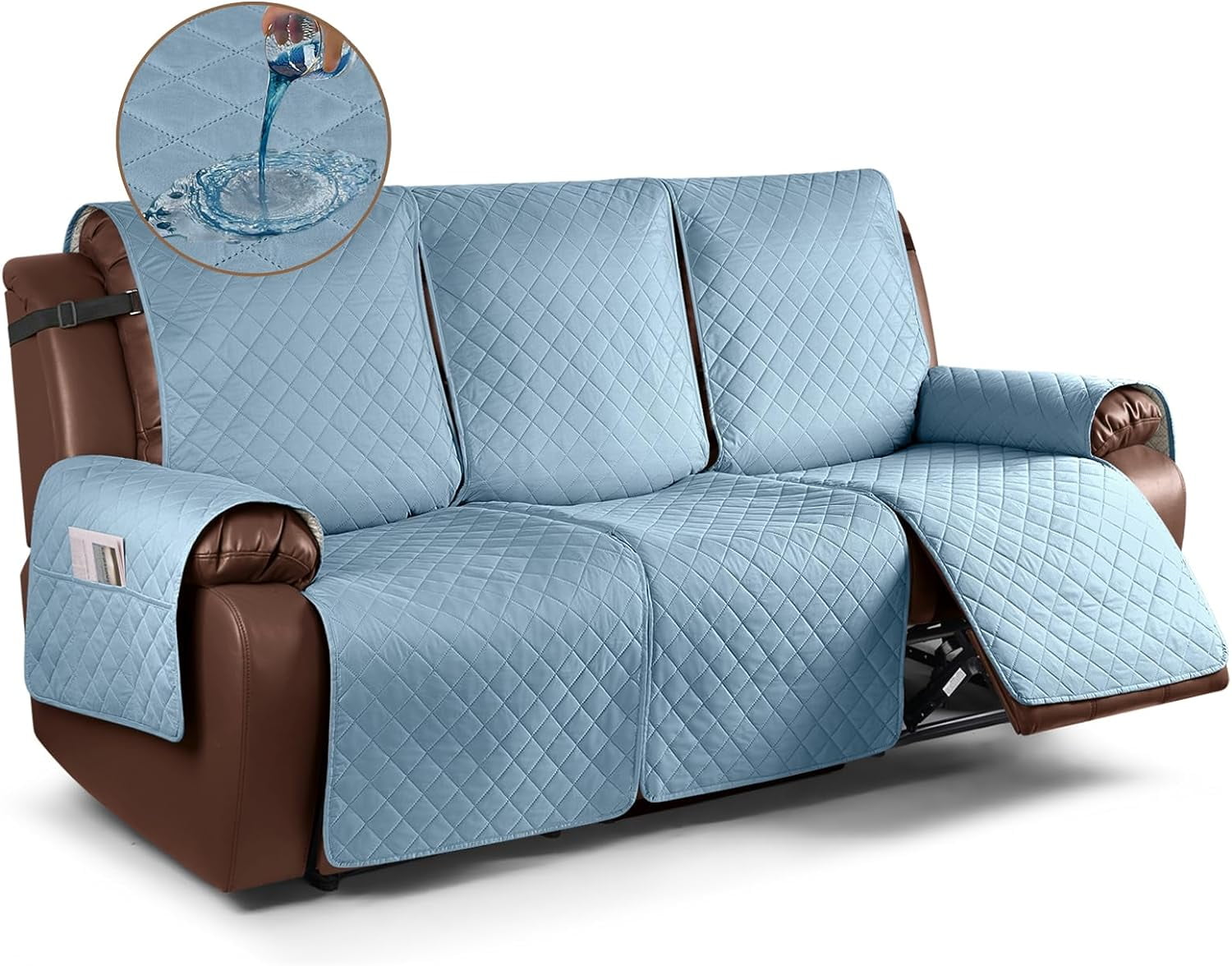 Waterproof Recliner Sofa Cover, Non-Slip Reclining Couch Covers for 3 ...