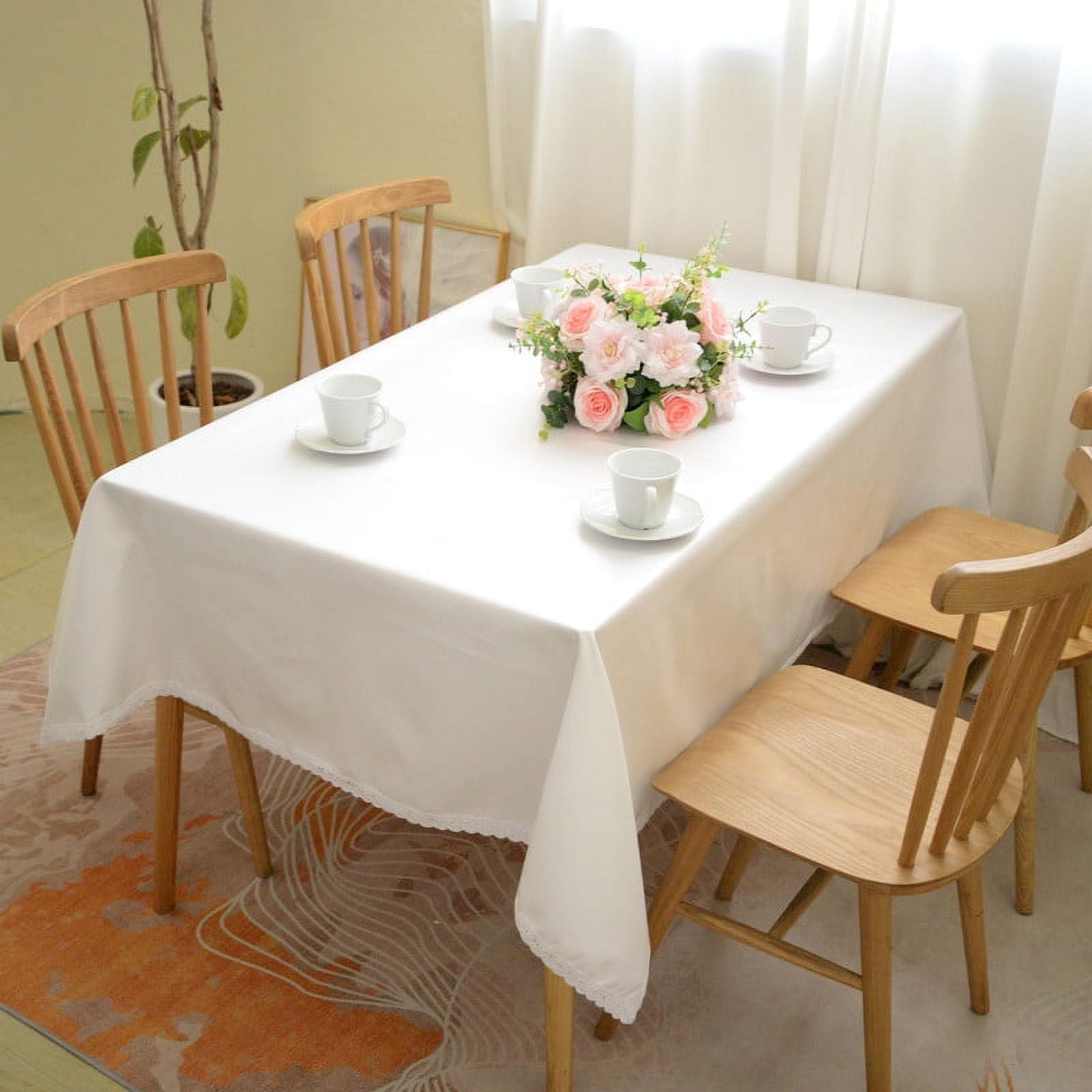 Waterproof Rectangle Table Cloth, Oilcloth Tablecloths for Outdoor ...