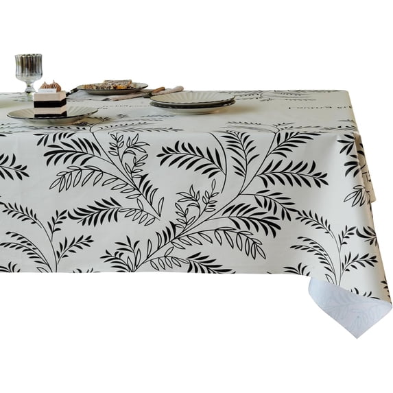 Waterproof Rectangle Tablecloth 52" x 70" – Oil and Spill Proof Vinyl ...