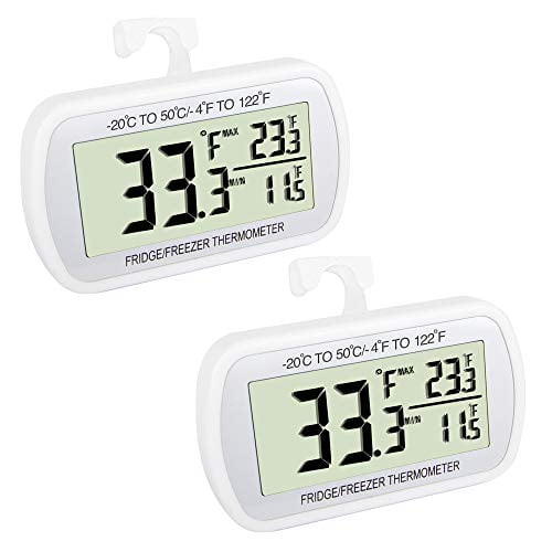 Waterproof Refrigerator Fridge Thermometer, Digital Freezer Room ...