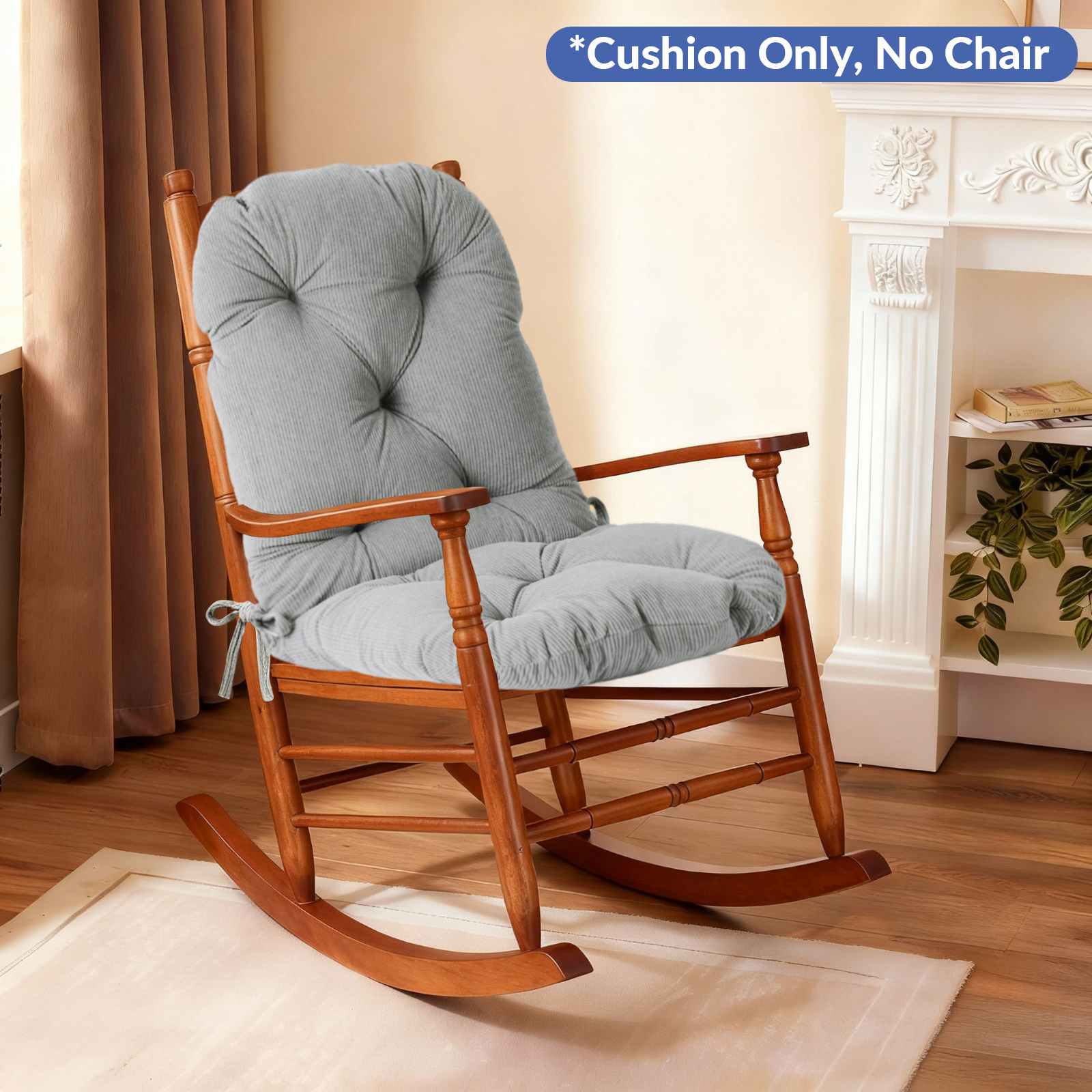 Waterproof Rocking Chair Cushions Set UV&Fade-Resistant Tufted Pads Non ...