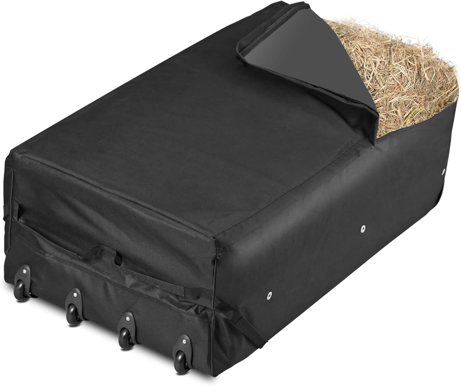 Waterproof Rolling Hay Bale Bag, 4 Heavy Duty Wheels 46” x 23” x 16 ...