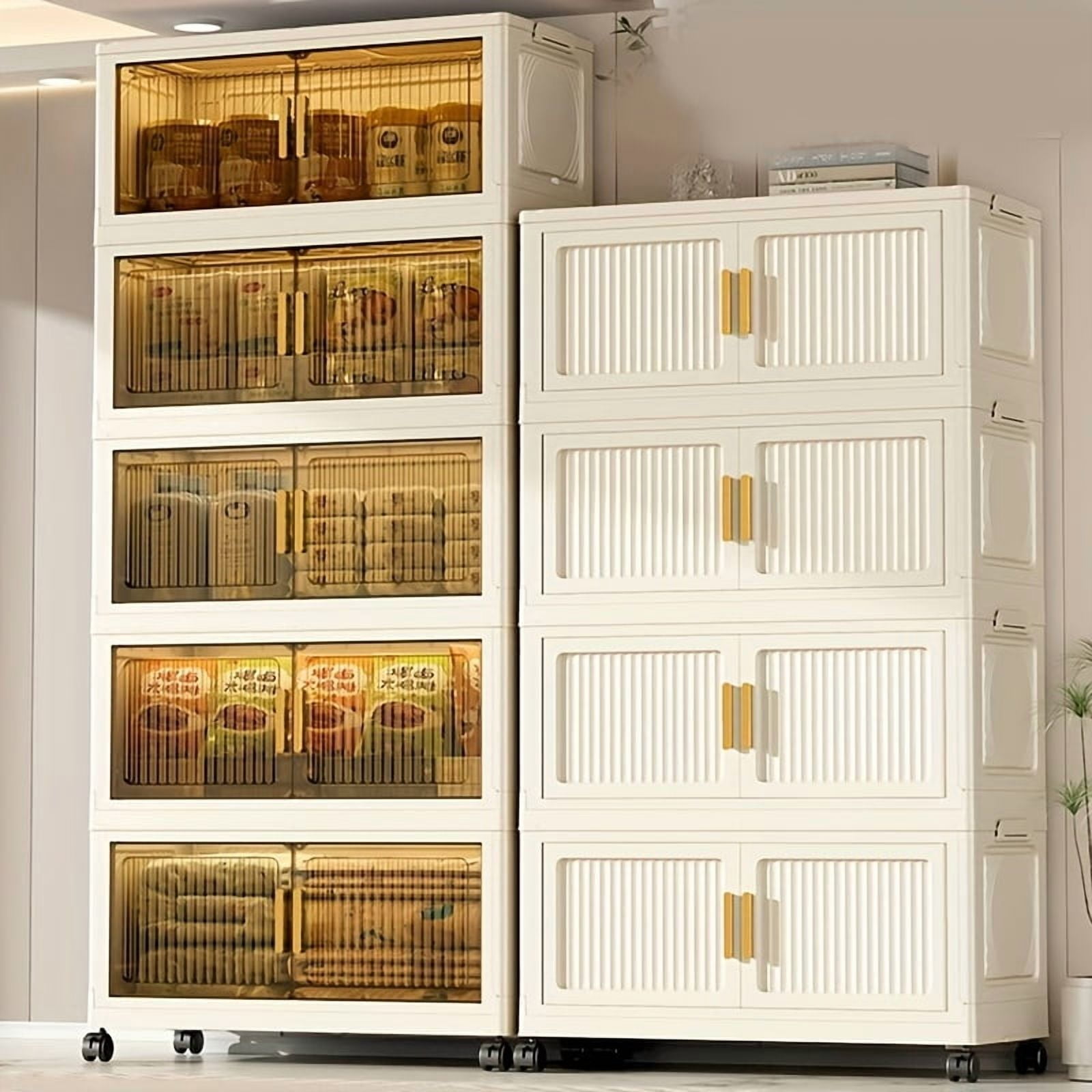 Waterproof Rolling Storage Cabinet – Rectangular Plastic Organizer with ...