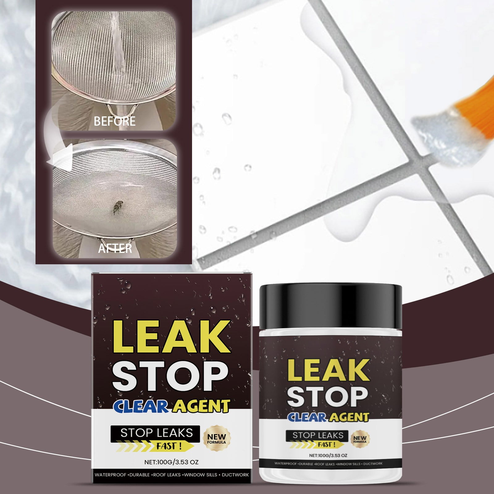 Waterproof Roof Crack Sealant, High Elasticity Adhesive, Leakproof ...