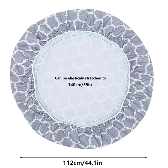 Waterproof Round Clear Vinyl Fitted Tablecloth 35-43 Inch Elastic Oil ...