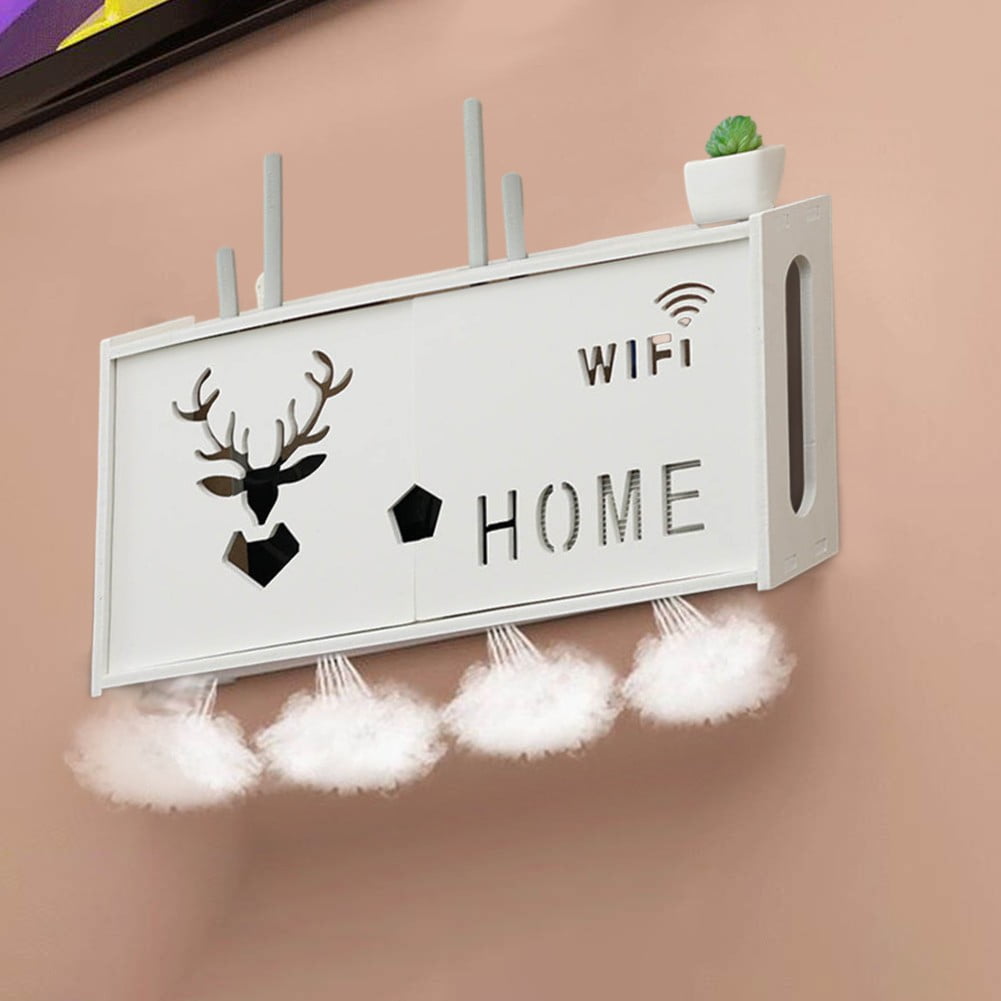 Waterproof Router Rack WiFi Storage Box White Wireless Large Wall ...