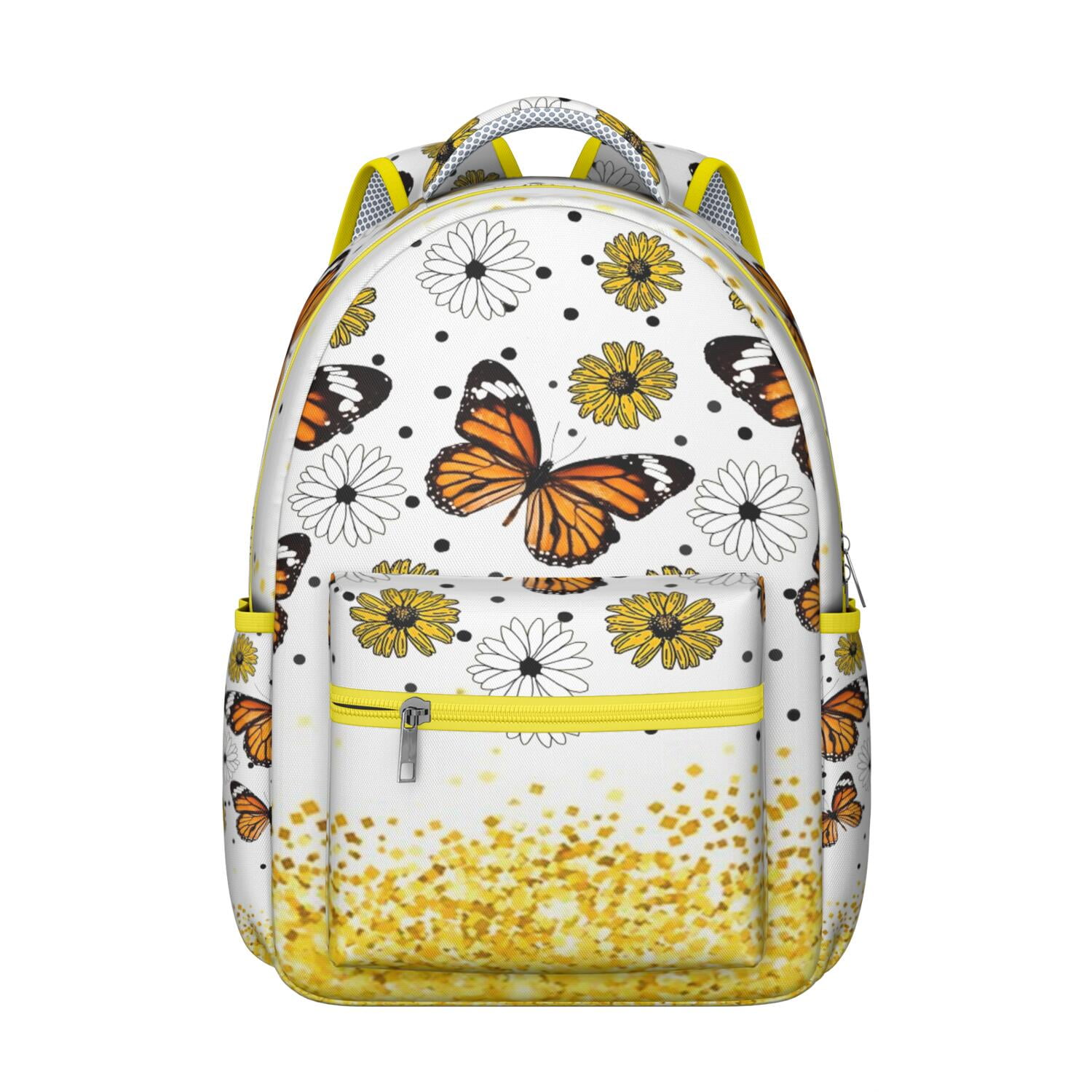 Waterproof School Backpack with Butterfly Print Design - Ergonomic ...