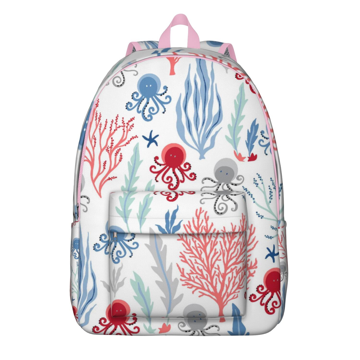 Waterproof School Backpack with Colorful Japanese-Style Octopus ...