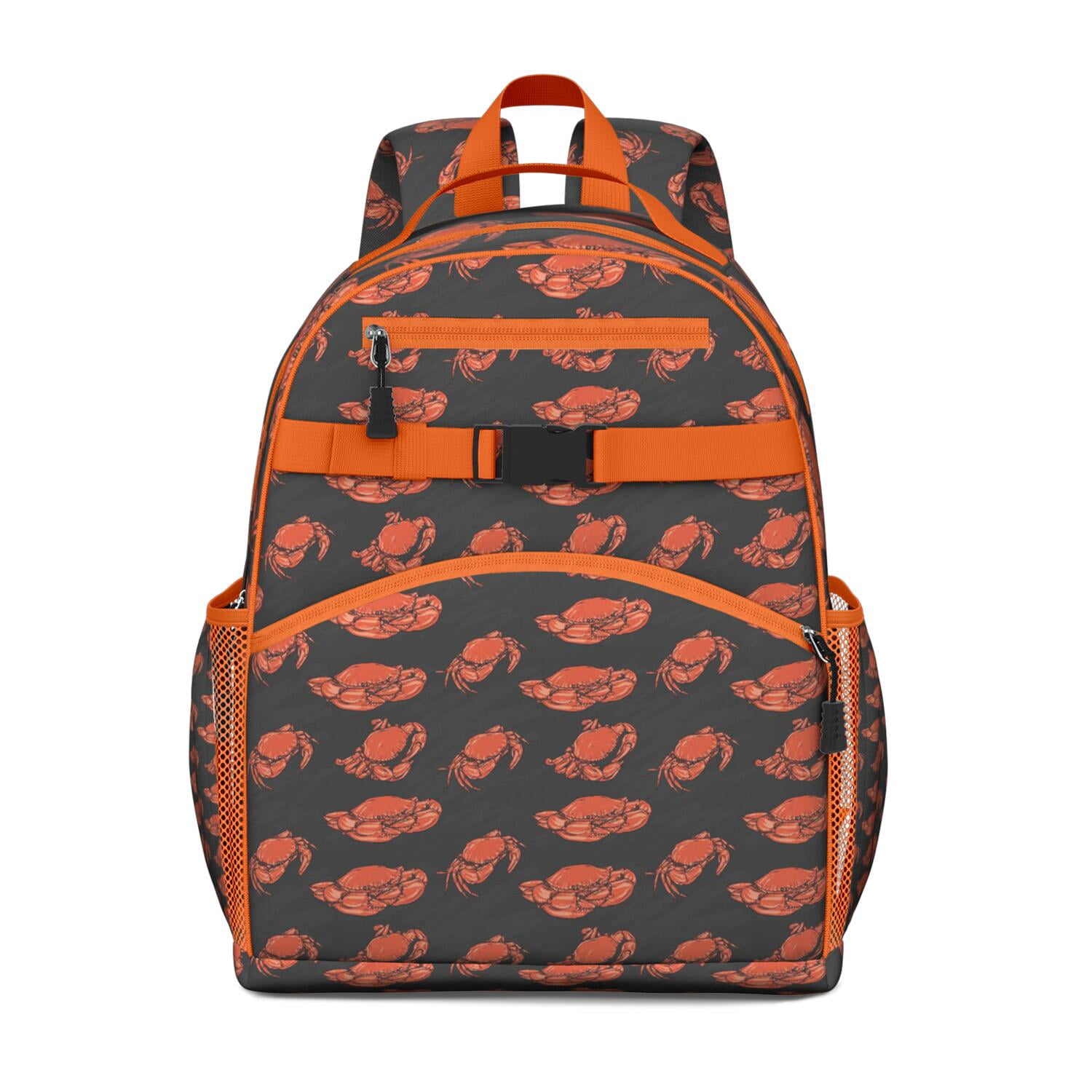 Waterproof School Backpack with Cute Cartoon Crab Design - Ergonomic ...