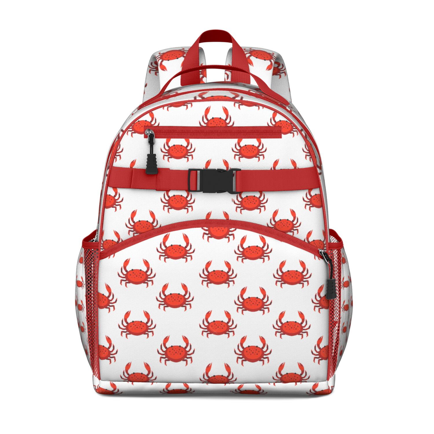 Waterproof School Backpack with Cute Cartoon Crab Design - Ergonomic ...
