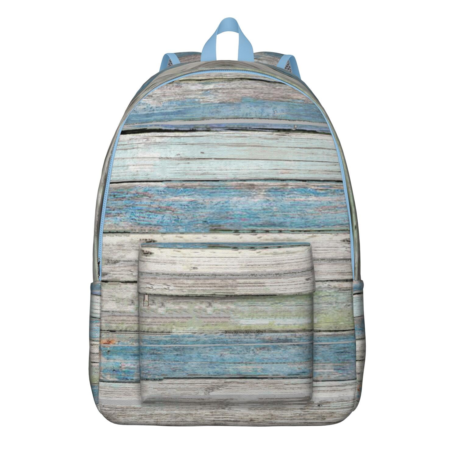 Waterproof School Backpack with Rustic Wood Grain Pattern – Vintage ...