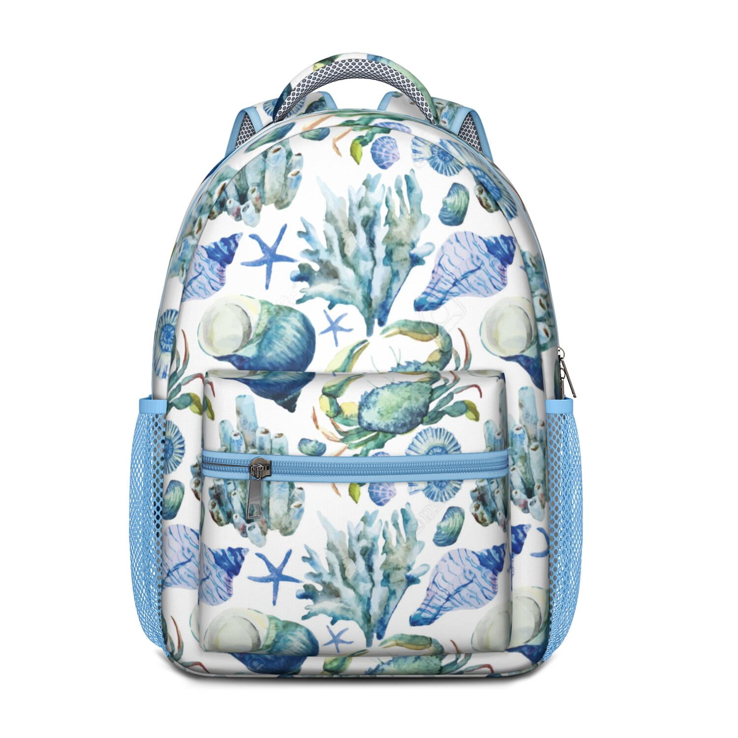 Waterproof School Backpack with Crab & Sea Life Design - Ergonomic ...