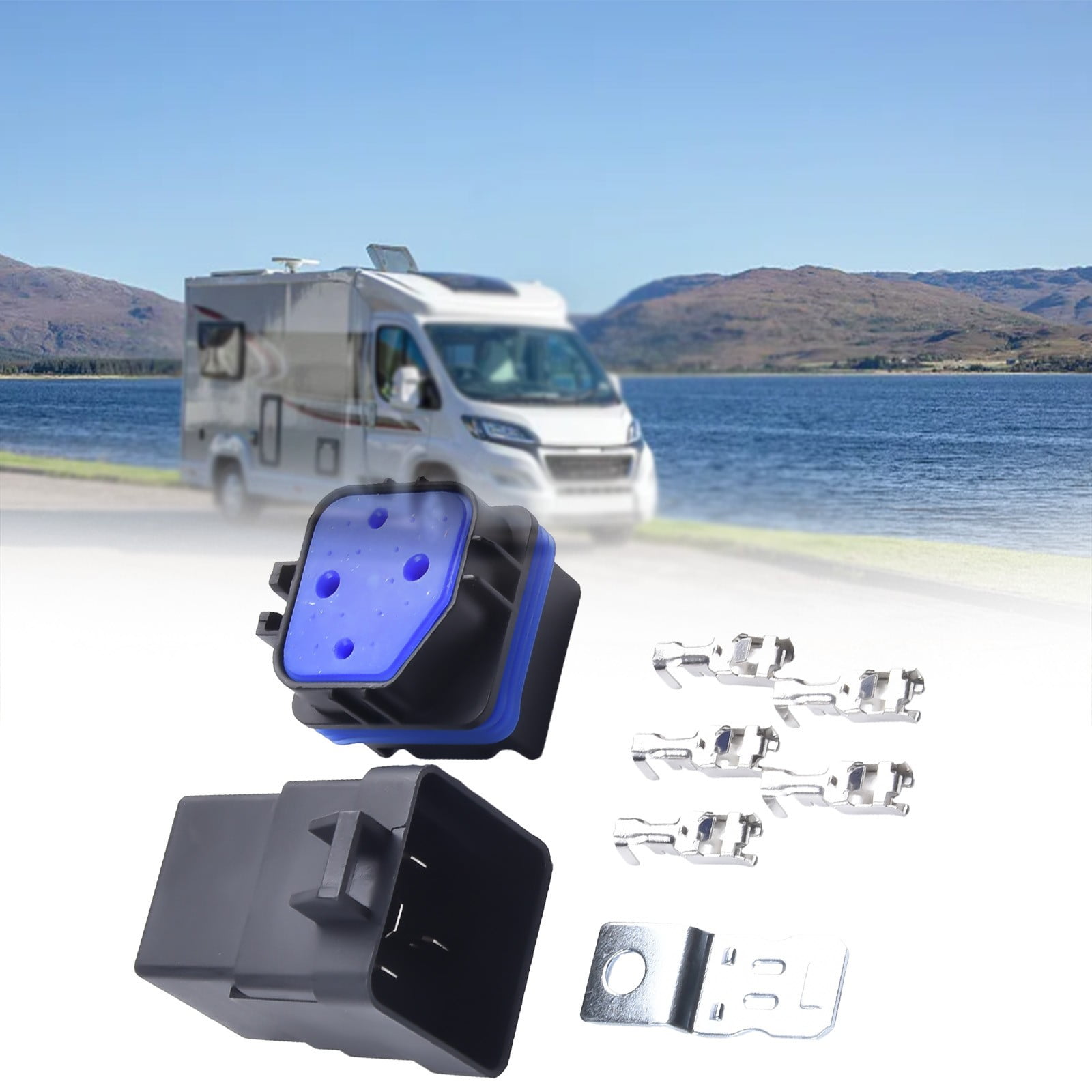 Waterproof Sealed Integrated Relay Kit Socket Car SUV RV Boat 12V 40Amp ...