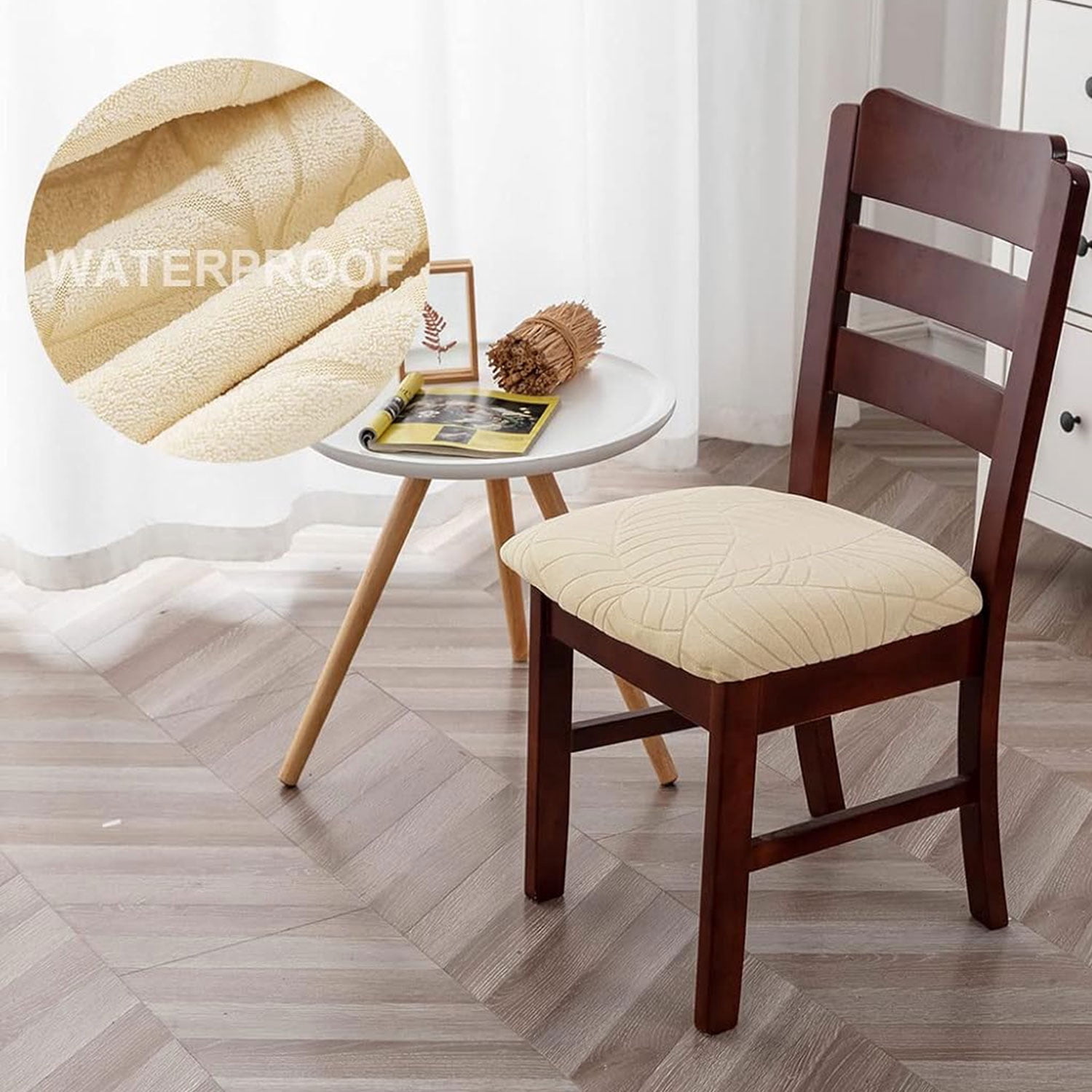 Waterproof Seat Covers for Dining Room Chairs, Stretch Chair Covers ...