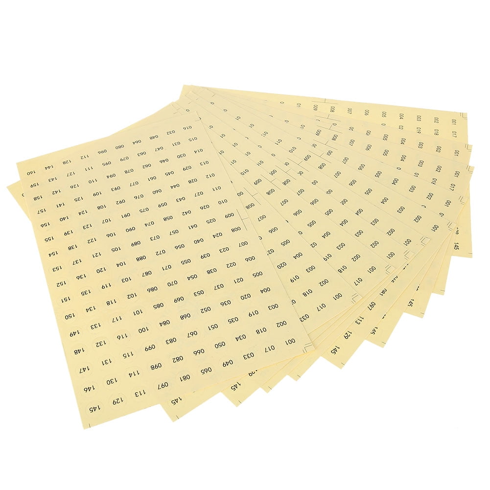 Waterproof Self Adhesive Sticker Round Number Paper Label Gel Polish ...
