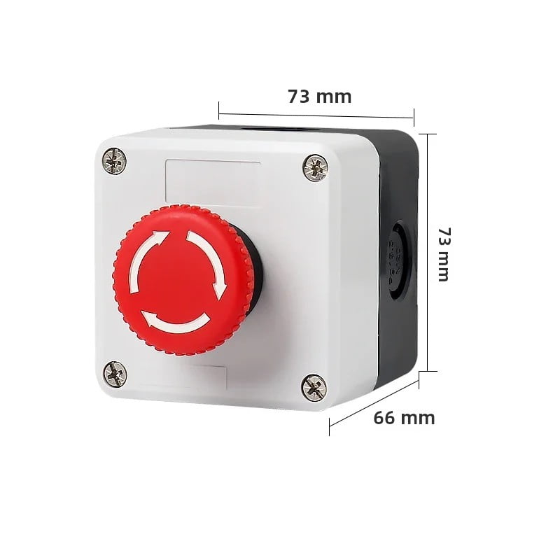 Waterproof Self-Recovery Push Button Switch with Arrow Symbol Indicating Start and End Portable ...