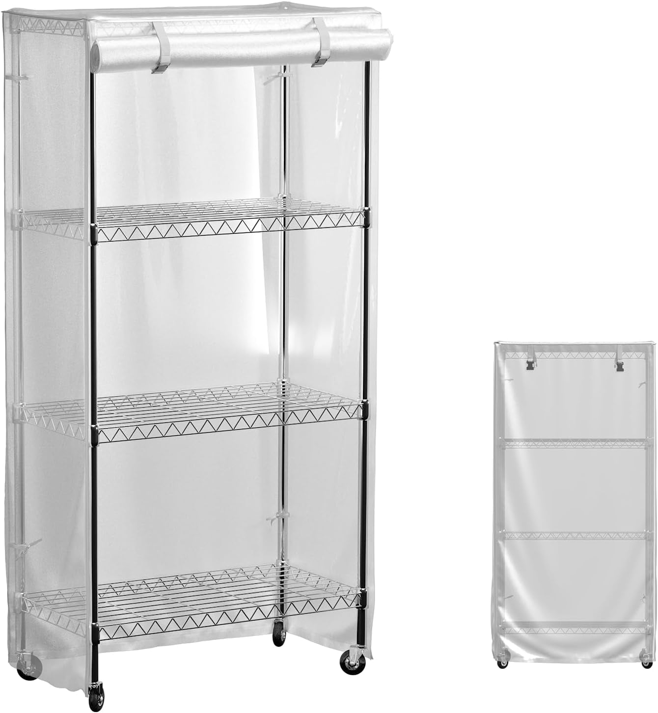 Waterproof Shelf Cover,Matte Translucent PVC Storage Wire Rack Covers ...