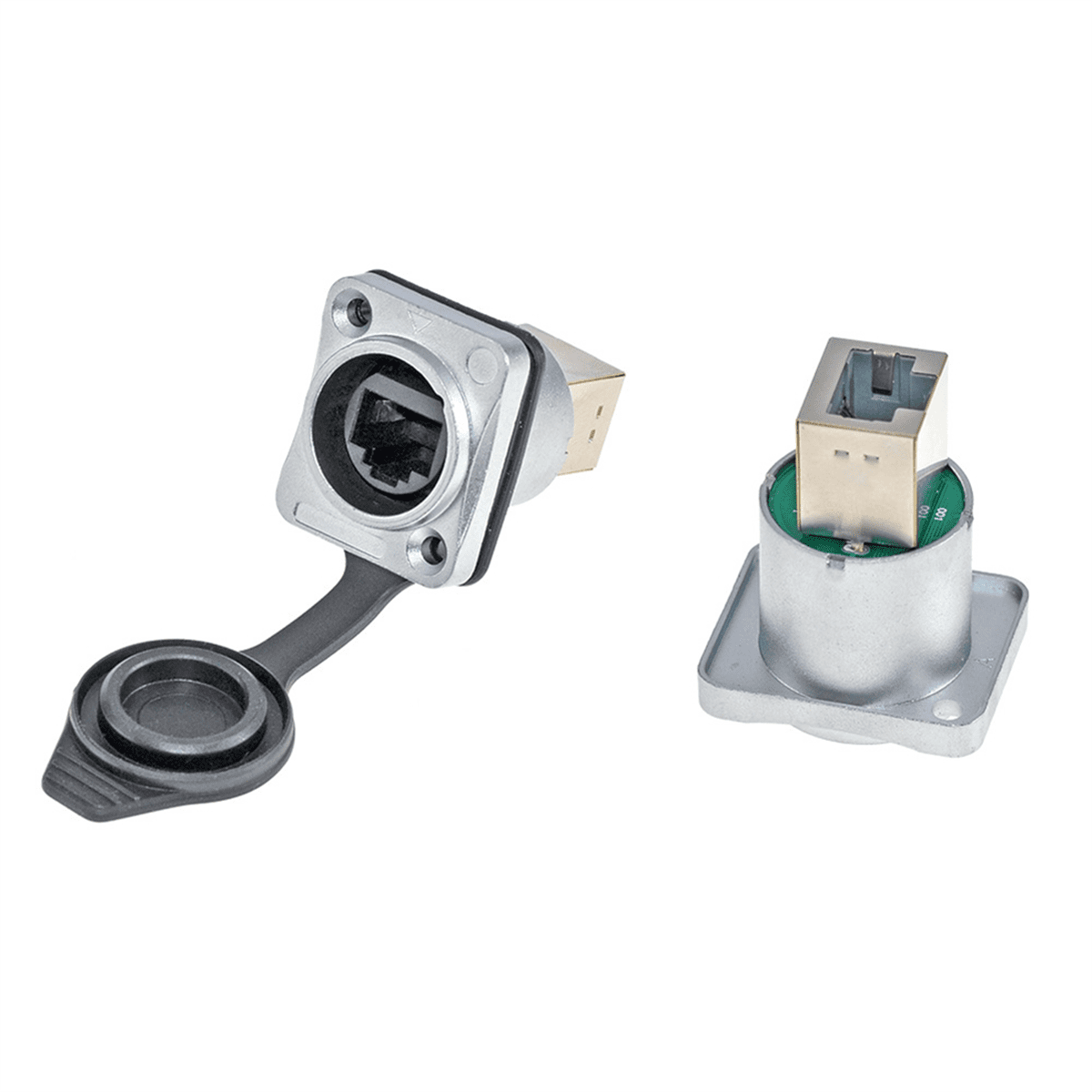 Waterproof Shielded with Pushbutton RJ45 Connector No Pushbutton RJ45 ...