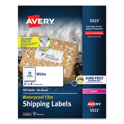 "Waterproof Shipping Labels With Trueblock And Sure Feed, Laser ...