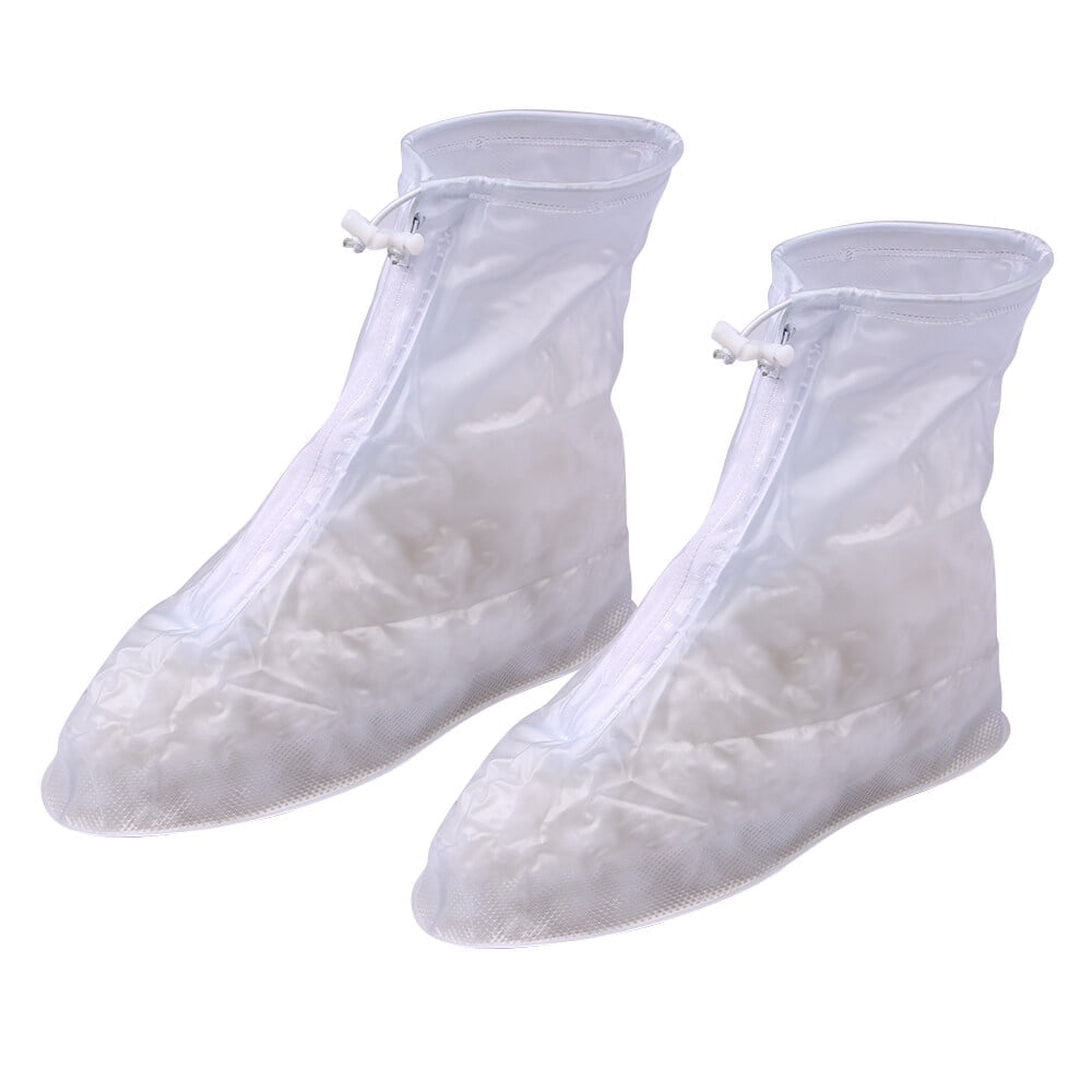 Waterproof Shoe Covers Rain Boot Covers with Elastic Strip and Zipper ...