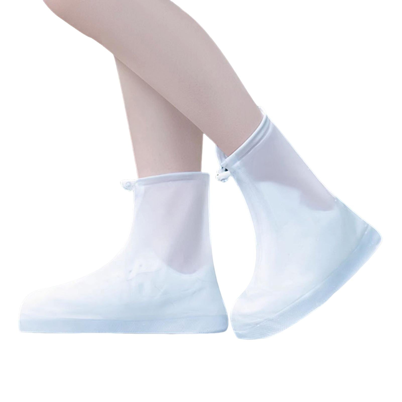 Waterproof Shoe Covers Reusable Foldable Overshoes with Full-Length ...