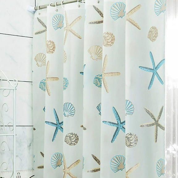 EDHITNR Printed Shower Curtain, Mildew-Proof Polyester Fabric Bathroom ...