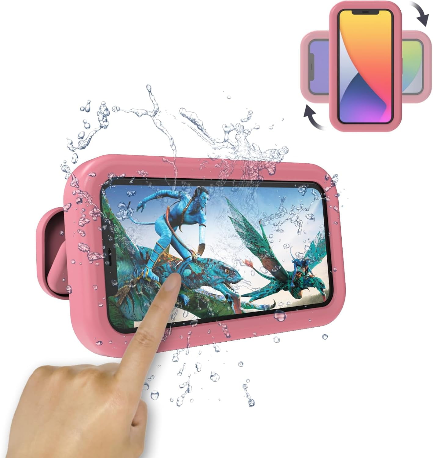 Waterproof Shower Phone Holder,360° Rotation Shower Phone Case, Angle ...