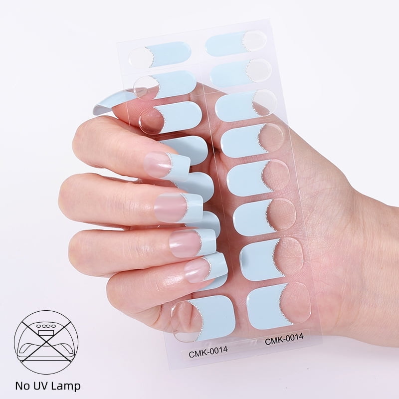 Waterproof, Simple, Icy-Clear French Gel Nail Art Stickers, DIY, No ...