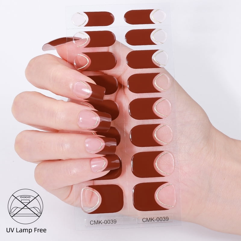 Waterproof, Simple, Icy-Clear French Gel Nail Art Stickers, DIY, No ...