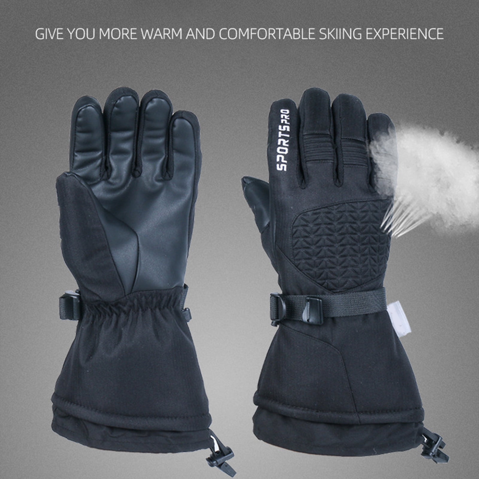 Waterproof Ski Gloves - Touchscreen 3M Thinsulate Warm Winter Gloves ...