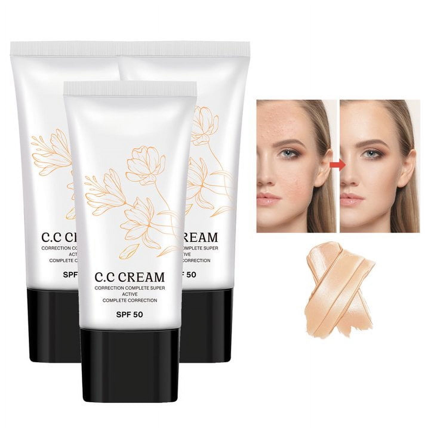 Waterproof Skin Tone Adjusting CC Cream SPF 50,Waterproof and ...