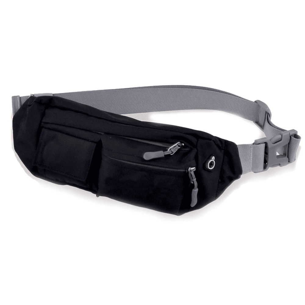 Waterproof Slim Belt Bag with 4 Pockets for Running Travel Hiking ...