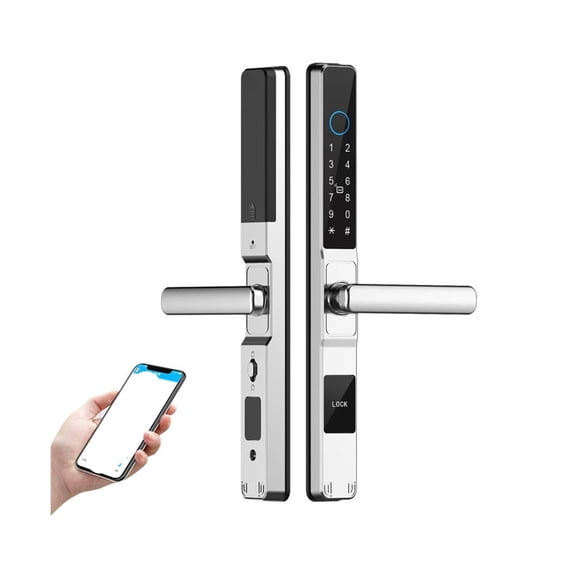 Waterproof Smart Aluminum Door Lock Euro Double Hook Mortise ...