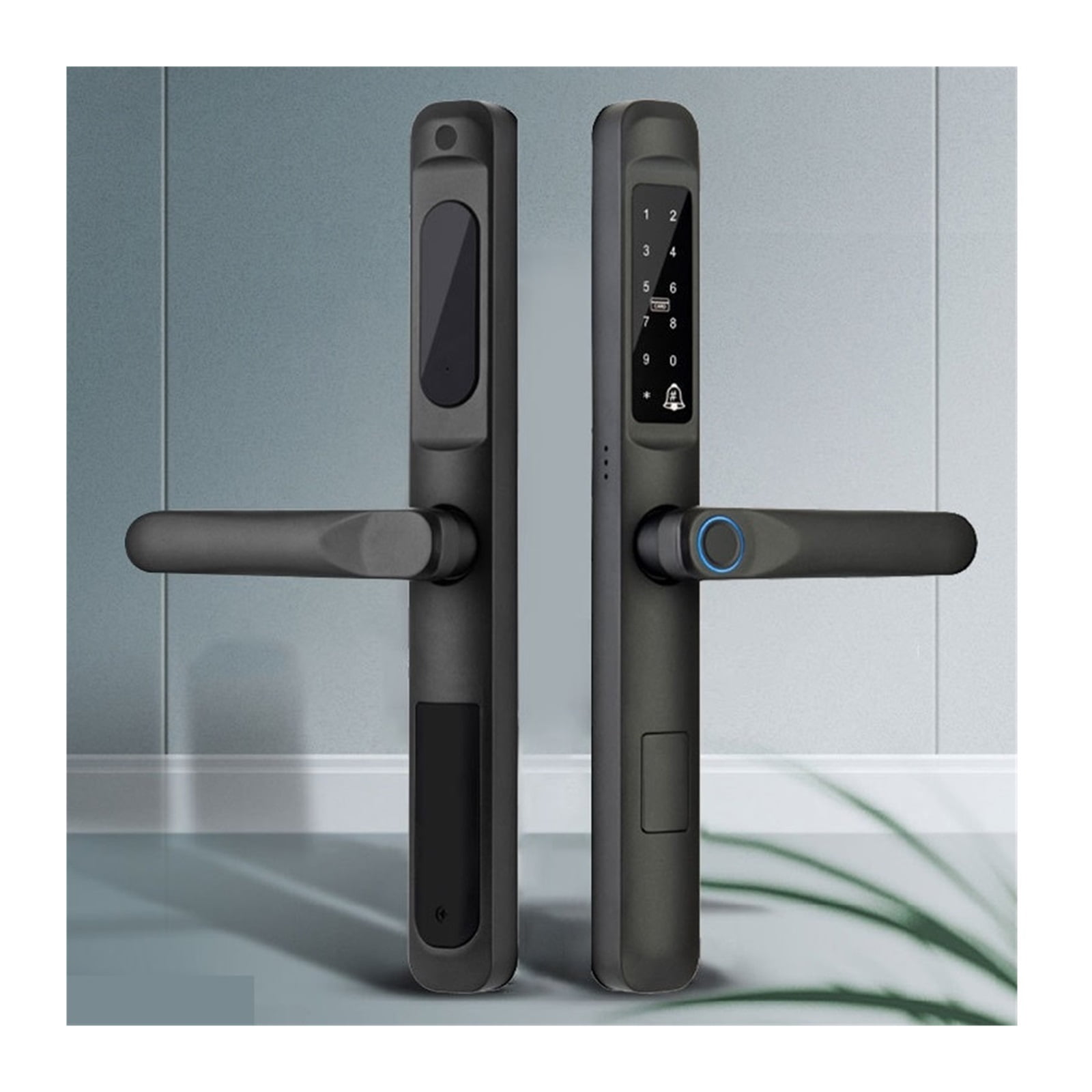 Waterproof Smart Door Lock Aluminum Biometric Lock Door Handle Digital ...