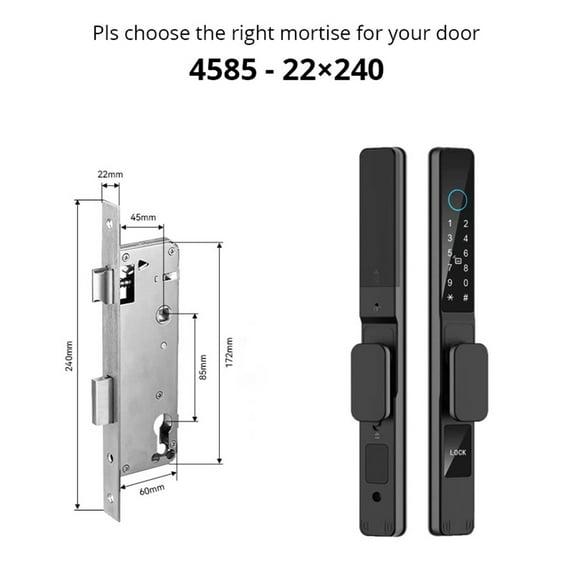 Waterproof Smart Door Lock Fingerprint APP Password RFID Card Keyless ...